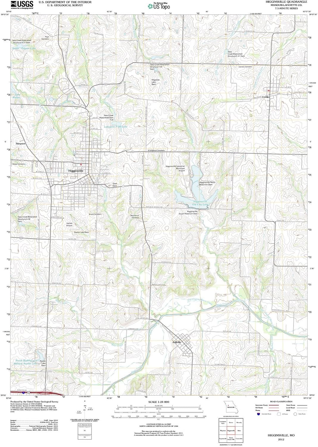 Amazon.com: 2012 Higginsville, MO - Missouri - USGS Historical ...