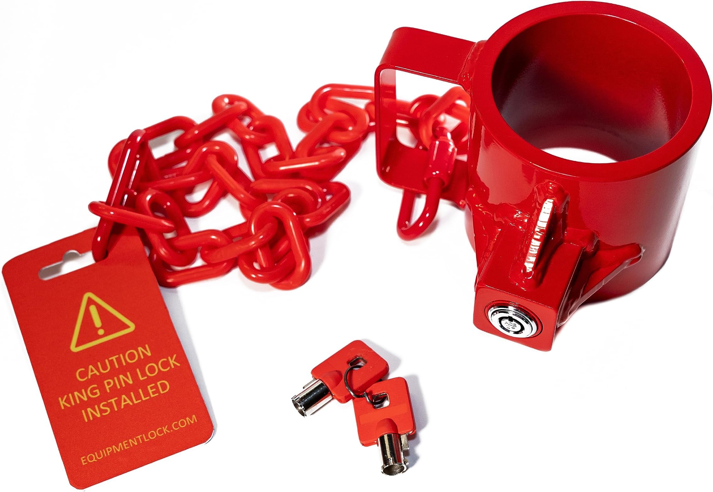 Amazon.com: METOWARE 5th Wheel King Pin Lock with Warning Tag for 5th ...