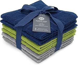 Amazon.com: Mellow Buff 100% Cotton Terry Dish Cloth & Dish Towel, 6 ...