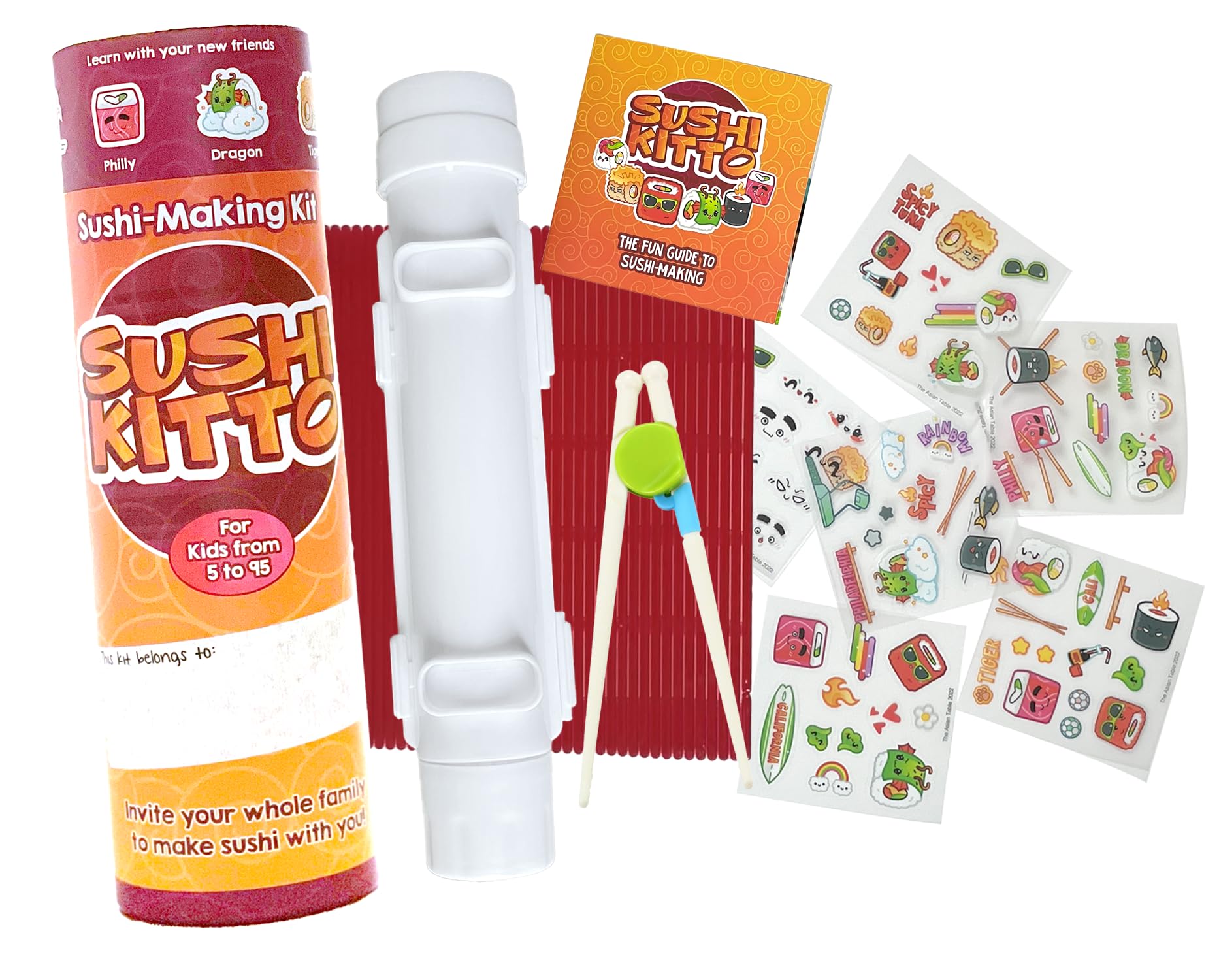Amazon.com: The Asian Table Sushi-Kitto 10-Pc Sushi Making Kit for ...