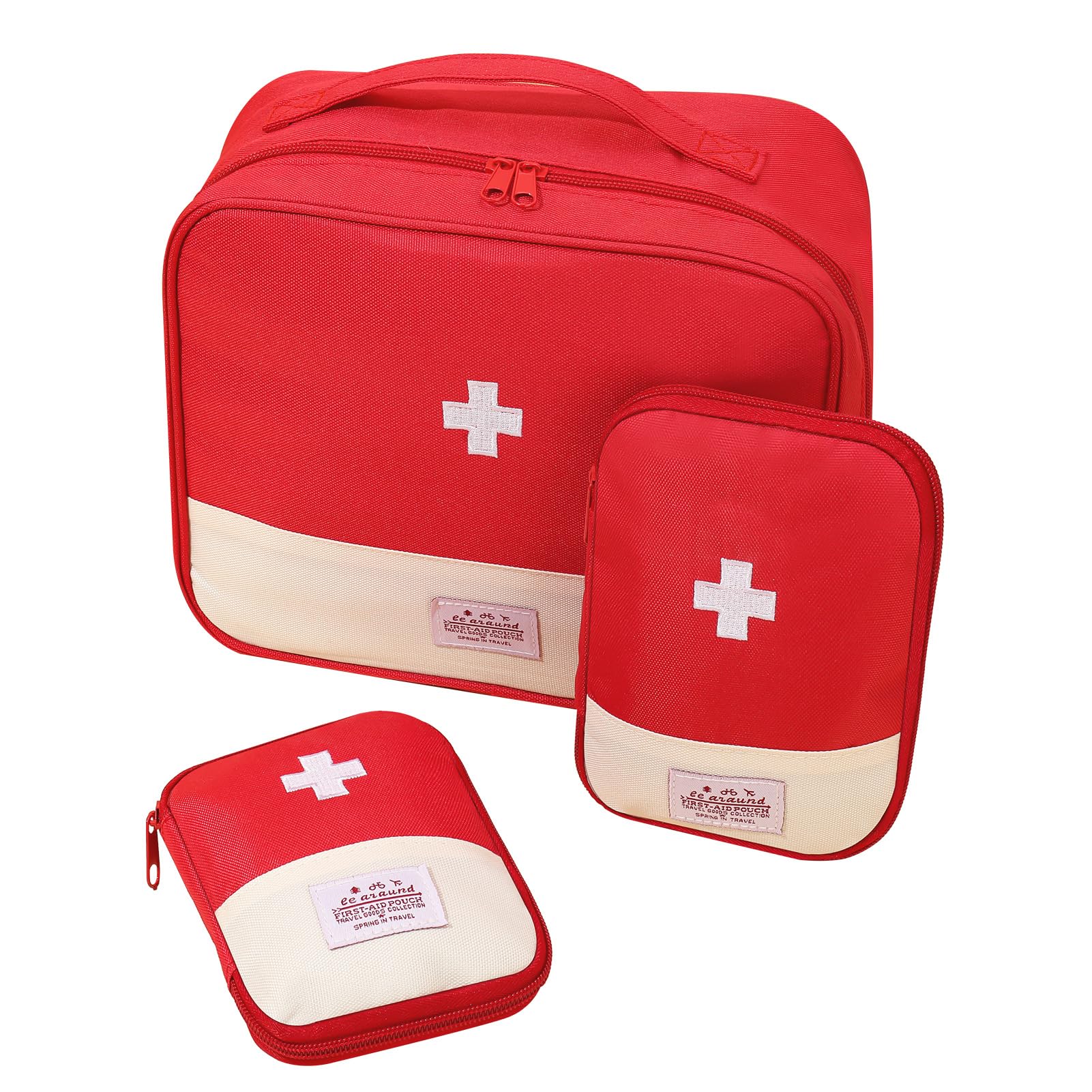 Invalidism 3 Pcs First Aid Bag Empty,First Aid Kit Bags Portable Empty ...