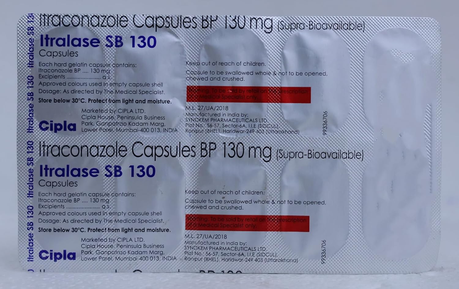 Itralase SB 130 - Strip of 10 Capsules : Amazon.in: Health & Personal Care