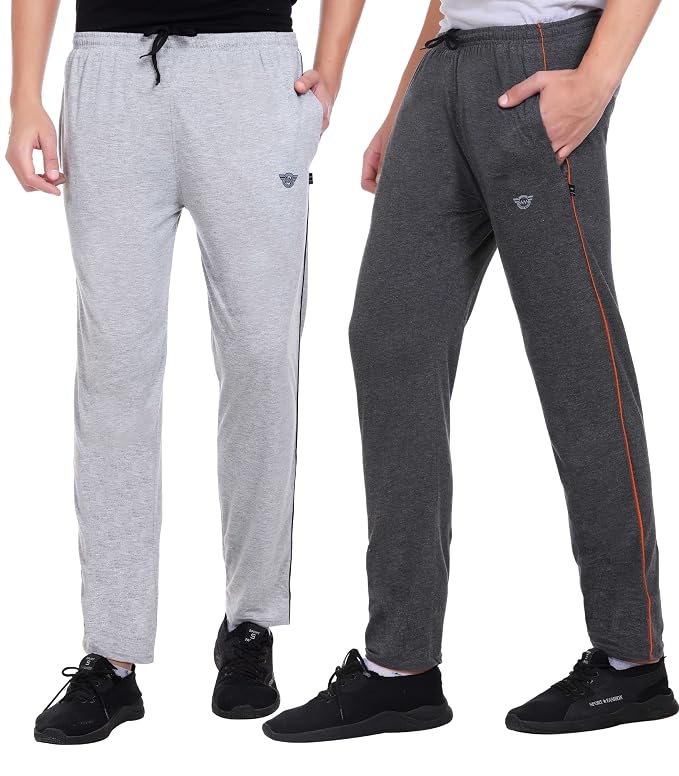 White Moon Men's Regular Fit Stylish Slim Fit Cotton Jogger Lower Track ...
