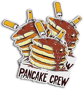 Amazon.com: Pancake Crew Cute Food Aesthetic Funny Sticker for Car Body ...