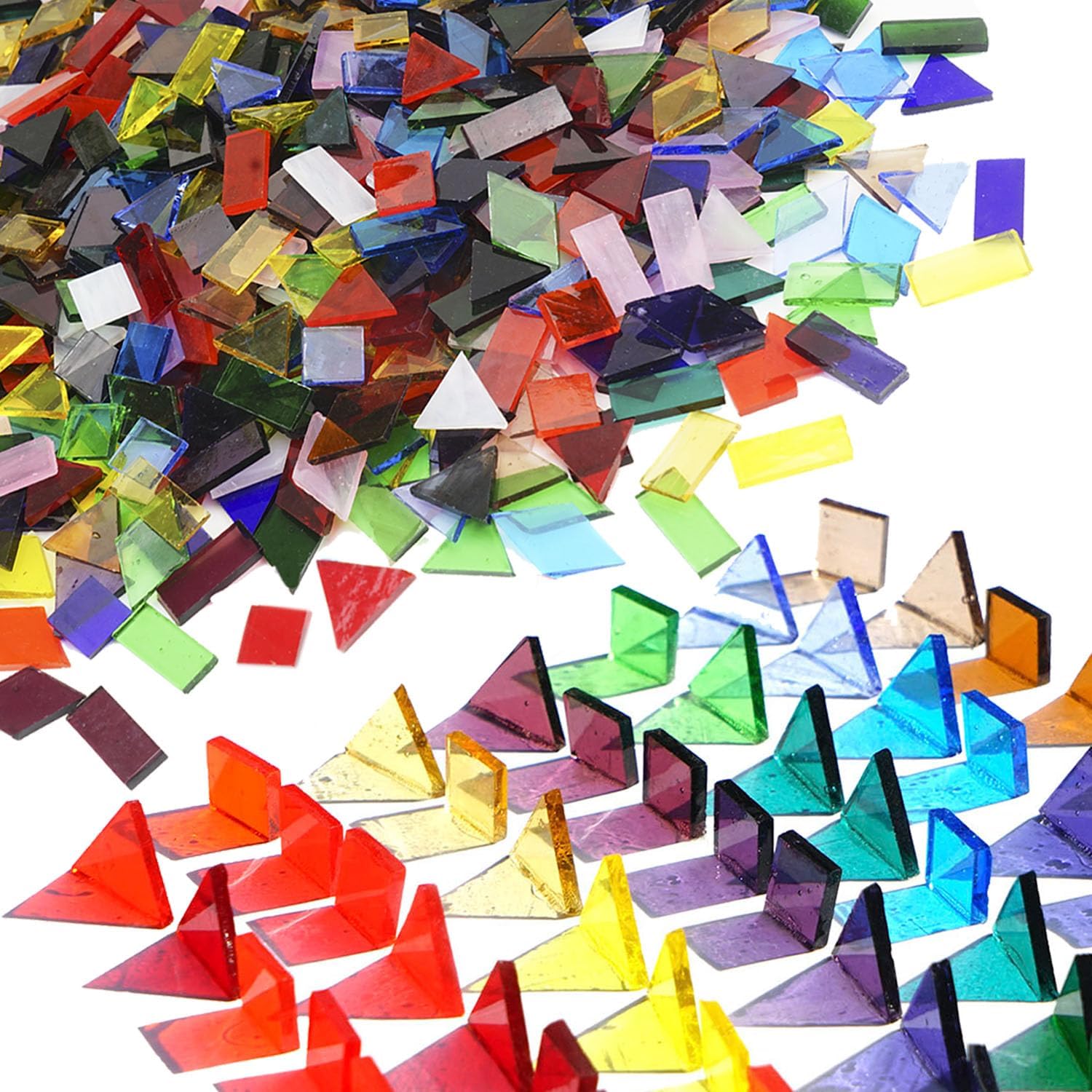 Amazon.com: Lanyani Large-Size Colorful Transparent Stained Glass ...