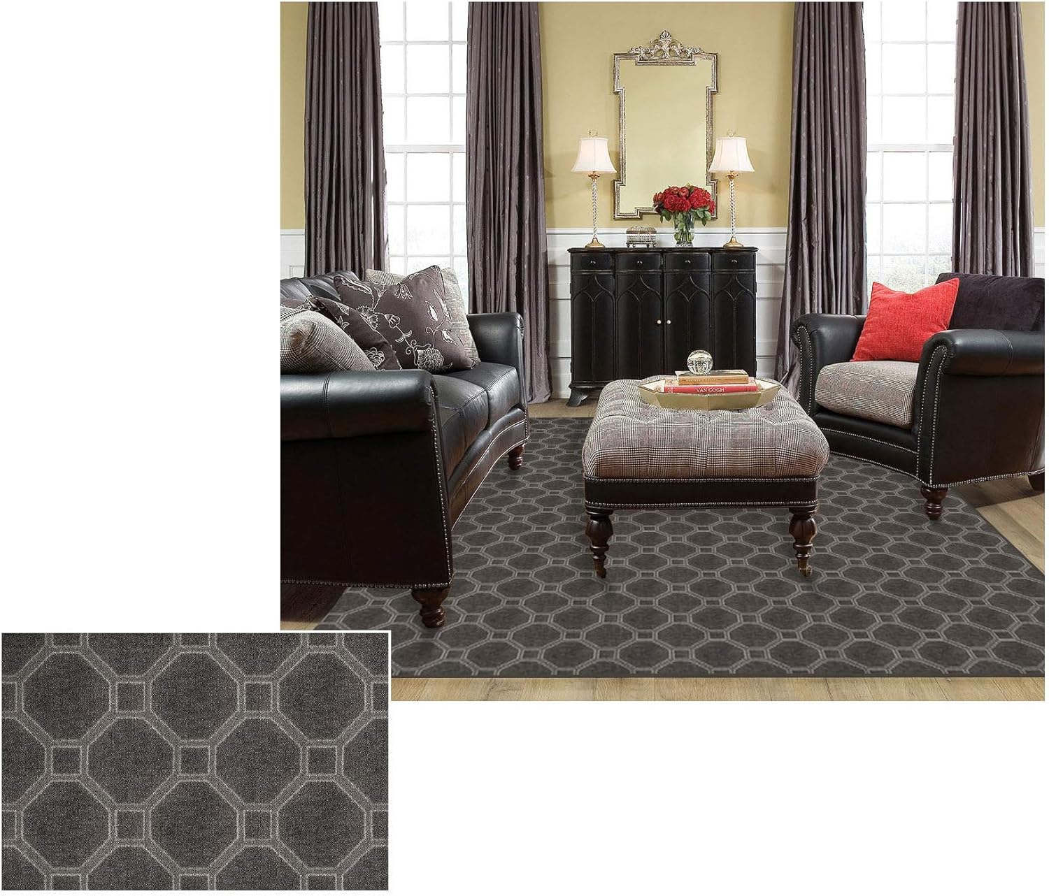 Amazon.com: KOECKRITZ 10'x13' - Smoked Silver, Milliken Carpet ...