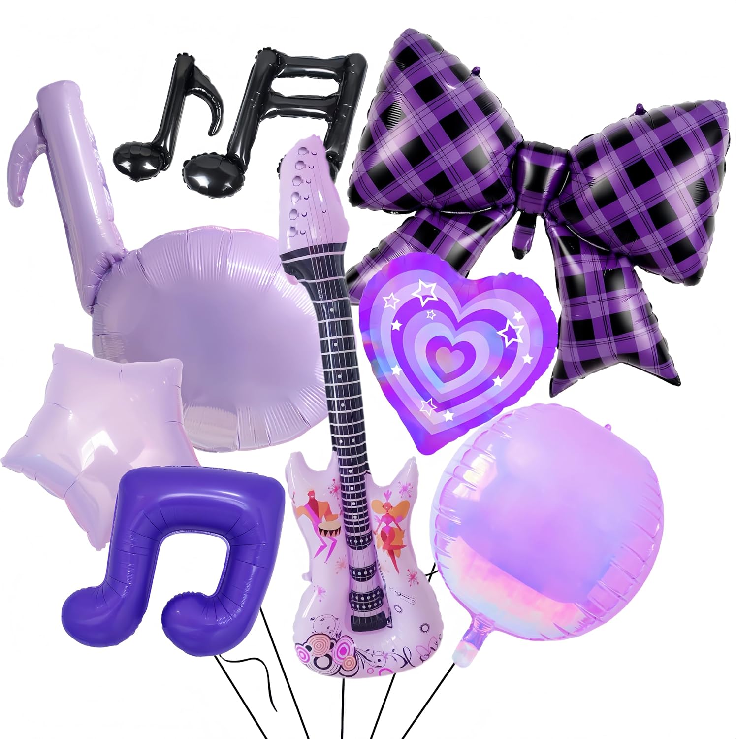 Amazon.com: 9Pcs Music Note Balloons Music Party Decoration for Taylr ...