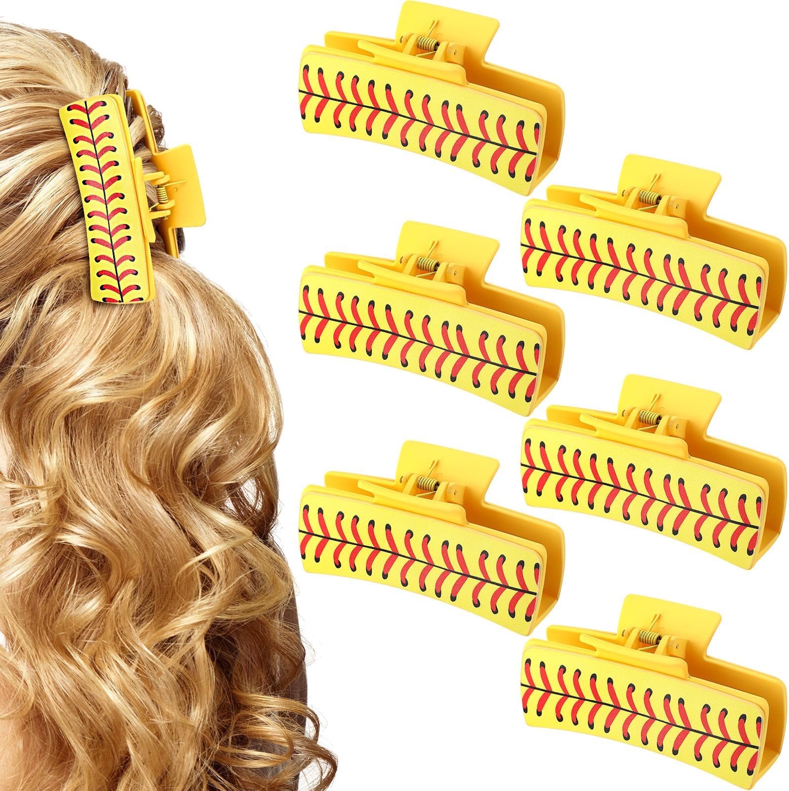 Amazon.com : Solsew 12 Pcs Softball Claw Clips Softball Team Gifts ...