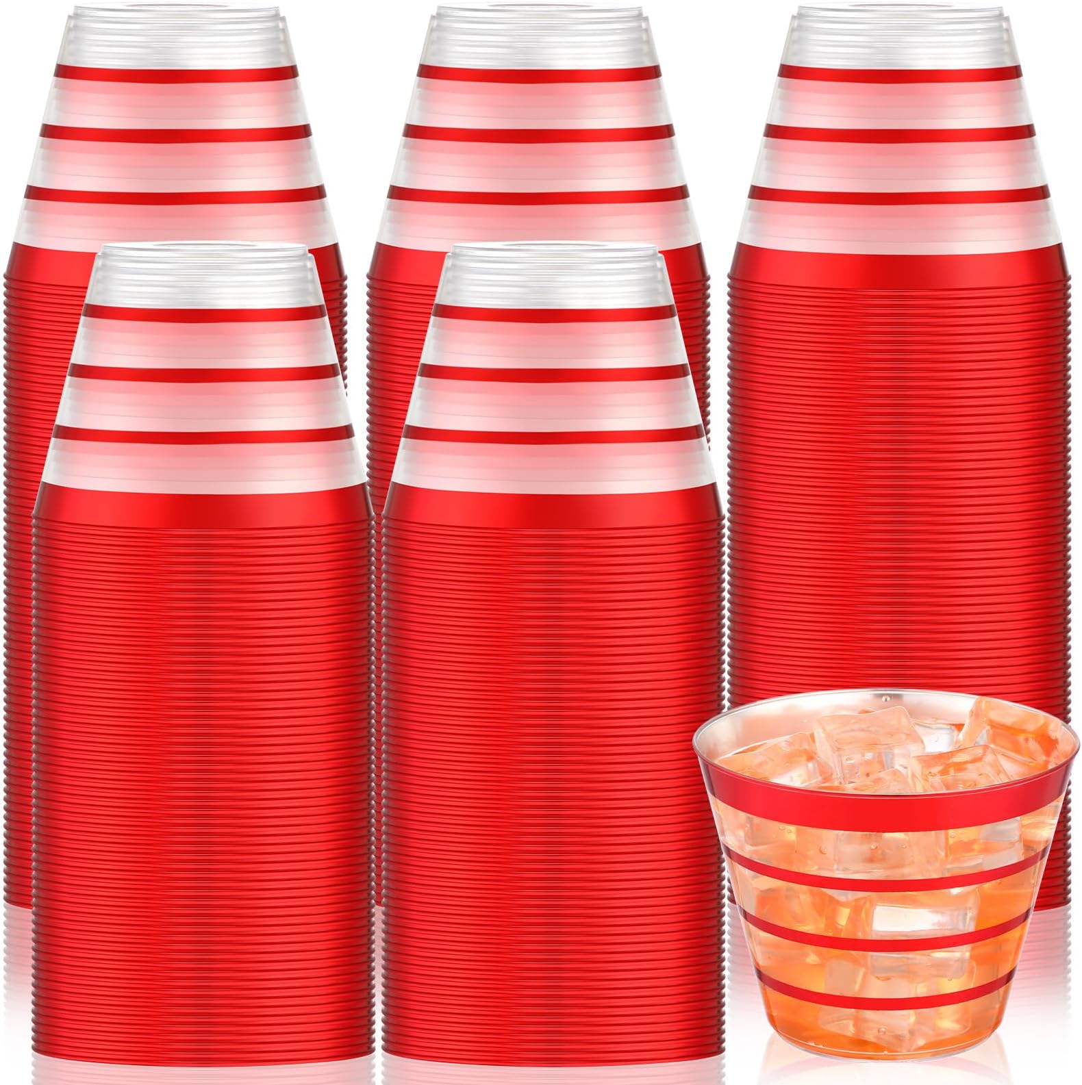 Amazon.com: Apple Red Disposable Plastic Cups - 9 oz. (72 Pieces ...