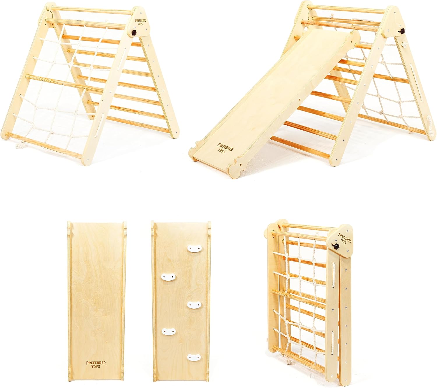 Amazon.com: Preferred Toys Pikler Triangle - 3 in 1 Montessori Climbing ...