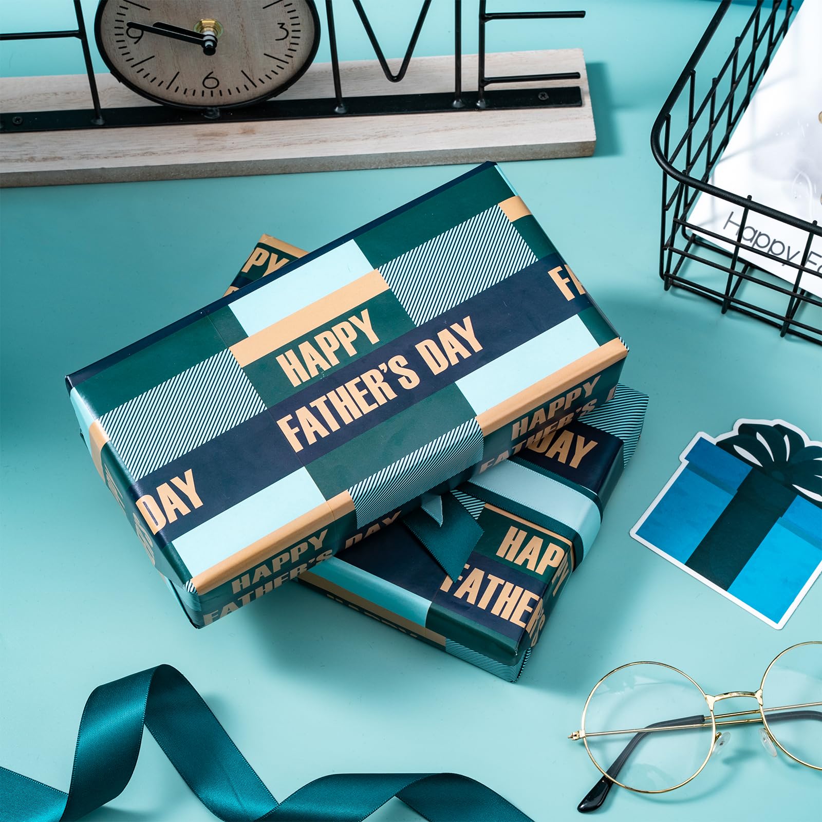 Snapklik.com : Fathers Day Wrapping Paper Roll, Happy Fathers Day ...