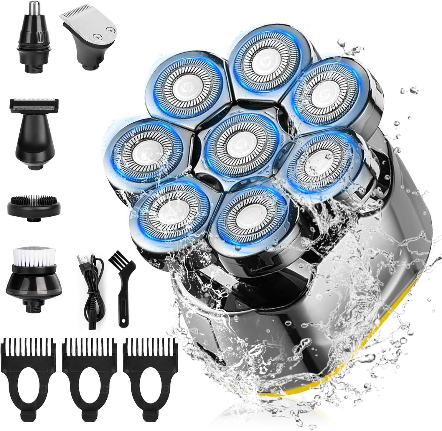 Electric Head Shaver for Men, Head Shaver for Bald Men 8D Upgraded 6-in ...