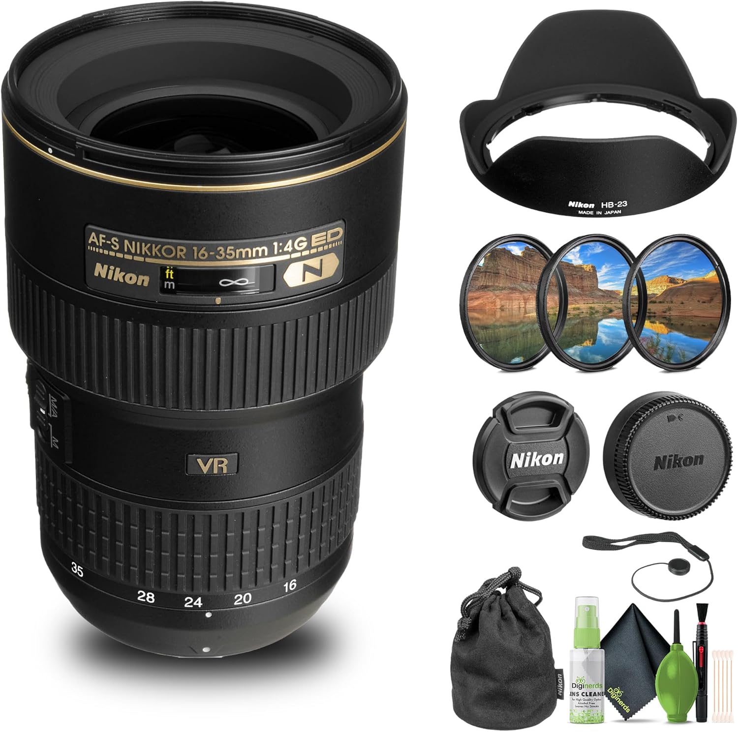 Amazon.com: Nikon AF-S NIKKOR 16-35mm f/4G ED VR Lens (2182) + Filter ...