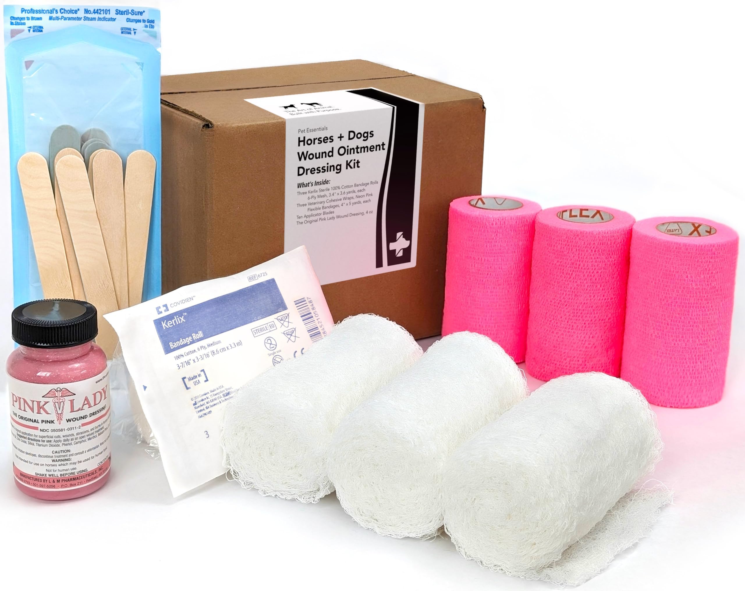 Amazon.com : Horse & Dog Wound Ointment Dressing Kit - Pink Lady ...