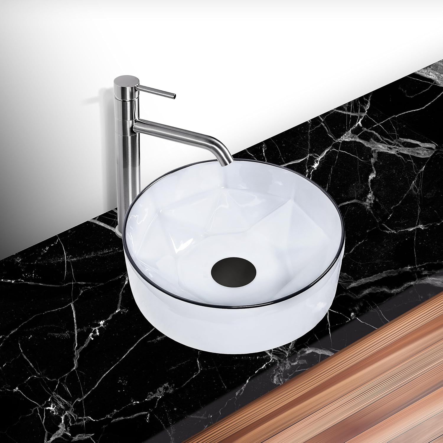Amazon.com: Strictly Sinks Round Ceramic Luxury Vessel Sink - Modern ...