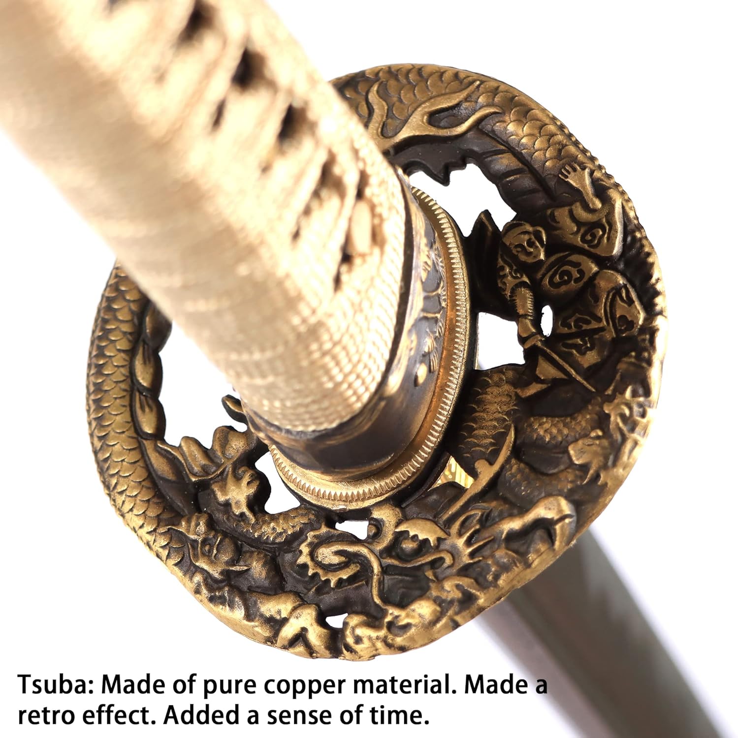 entez Battle Ready Katana Swords Japanese Samurai Sword Damascus Folded ...