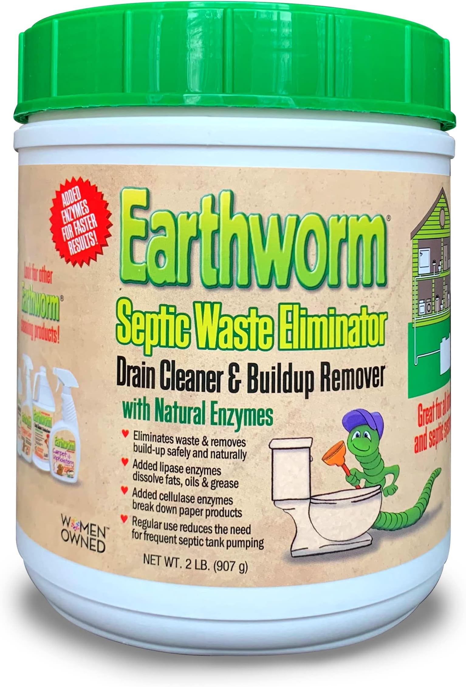 Amazon.com: Earthworm Septic Waste Eliminator - 2lb Powder for Cleaning ...