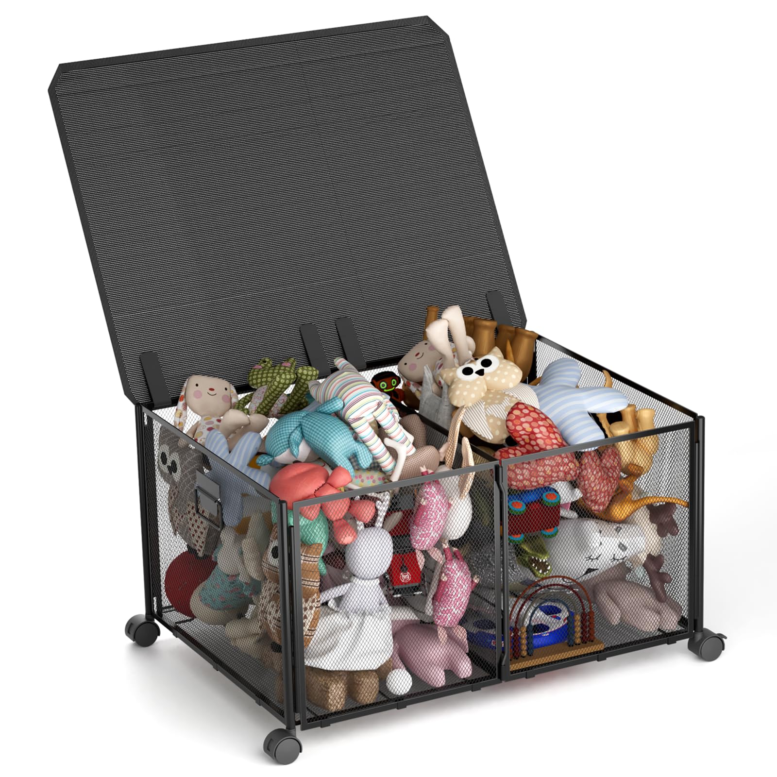 Nonkky Toy Box Storage, Toy Organizers and Storage Bins with Wheels ...