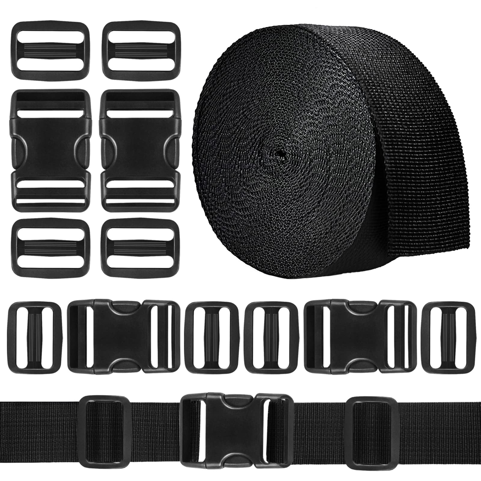 Amazon.com: EASYVAVA Buckles Straps Set 1.5 Inch 4 PCS Quick Side ...