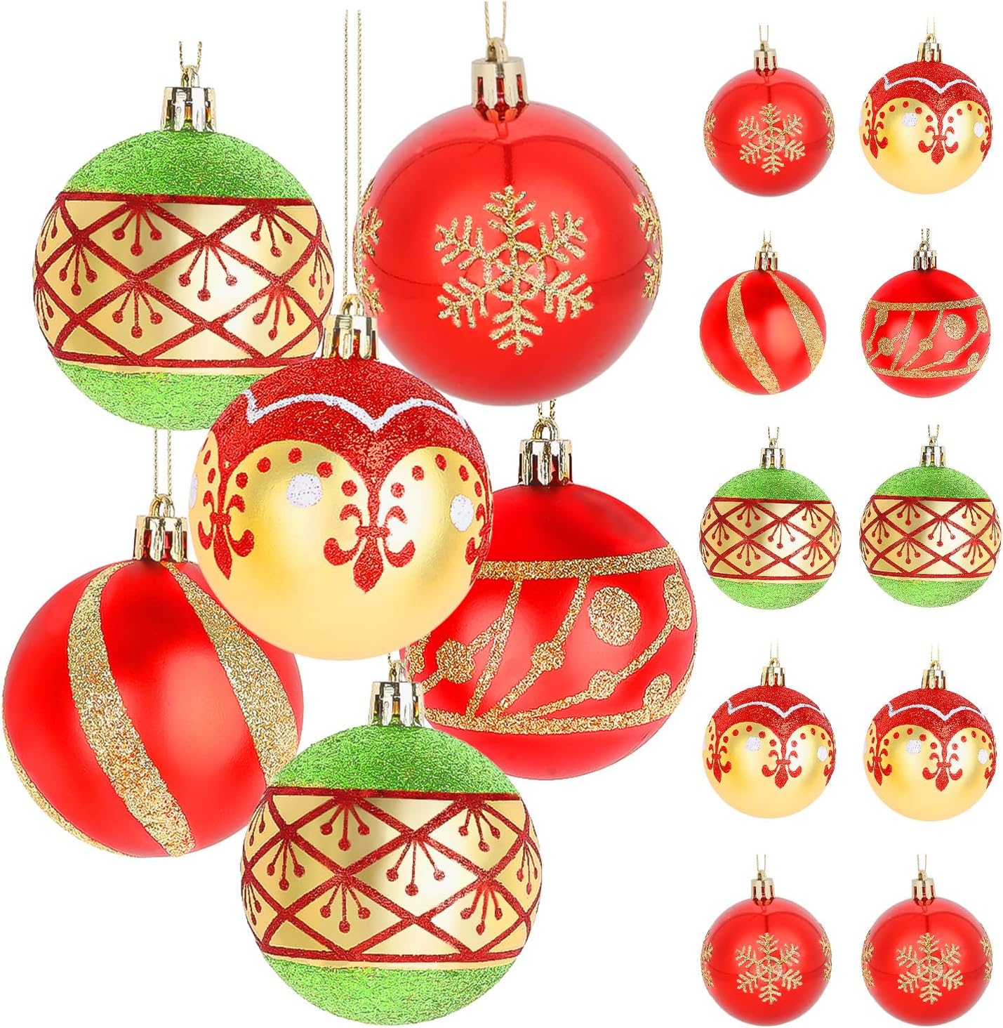 Amazon.com: YARIEW 16 Pcs 2.5 Inch Christmas Ball Ornaments for Tree ...