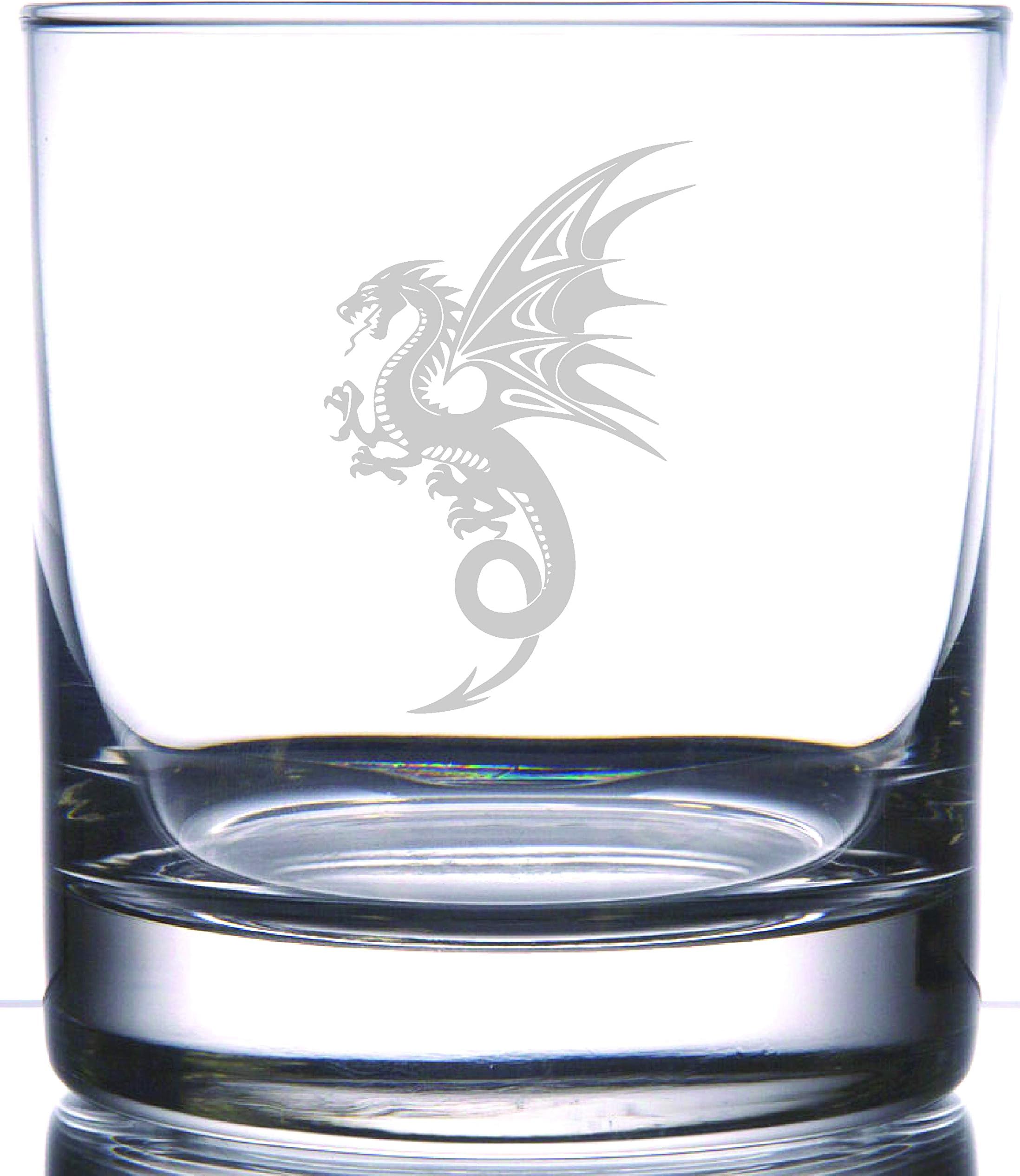 Amazon.com | IE Laserware "GOT inspired Dragon" etched on 11 oz Rocks ...