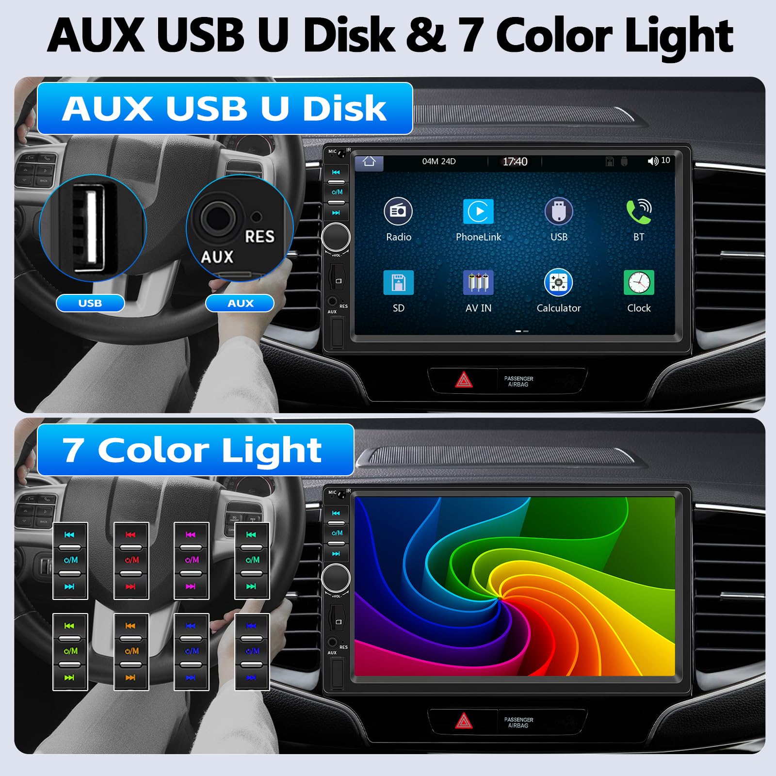 Snapklik Sixwin Double Din Car Stereo