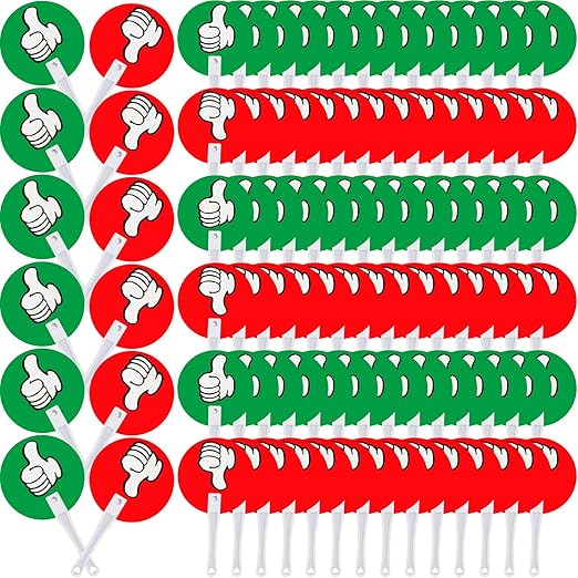 Amazon.com: Macarrie 80 Pack Thumbs up Thumbs Down Classroom Voting ...