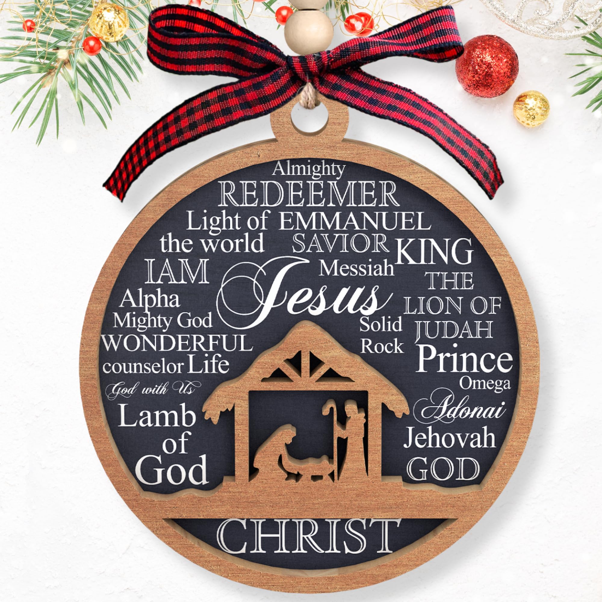 Amazon.com: Nativity Christmas Ornaments - Jesus Christmas Ornaments ...