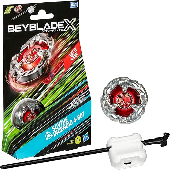 Amazon.com: Beyblade X Scythe Incendio 4-60T Starter Pack Top and ...