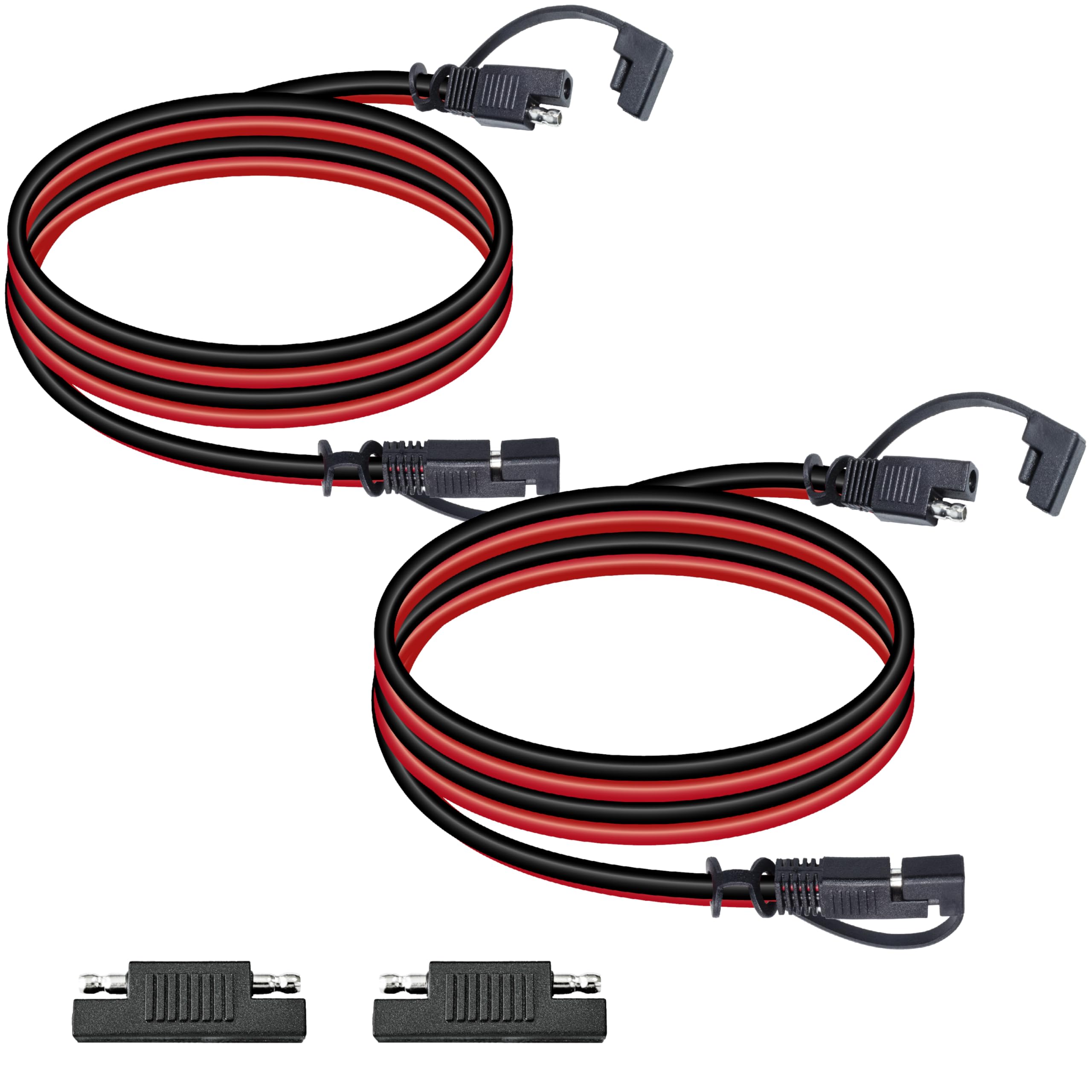 Amazon.com: 2 Pcs 16AWG 6FT Battery Charger Cable, SAE to SAE Terminal ...