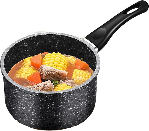 Amazon.com: Komost 1.5 Quarts Nonstick Saucepan - Small Pots for ...
