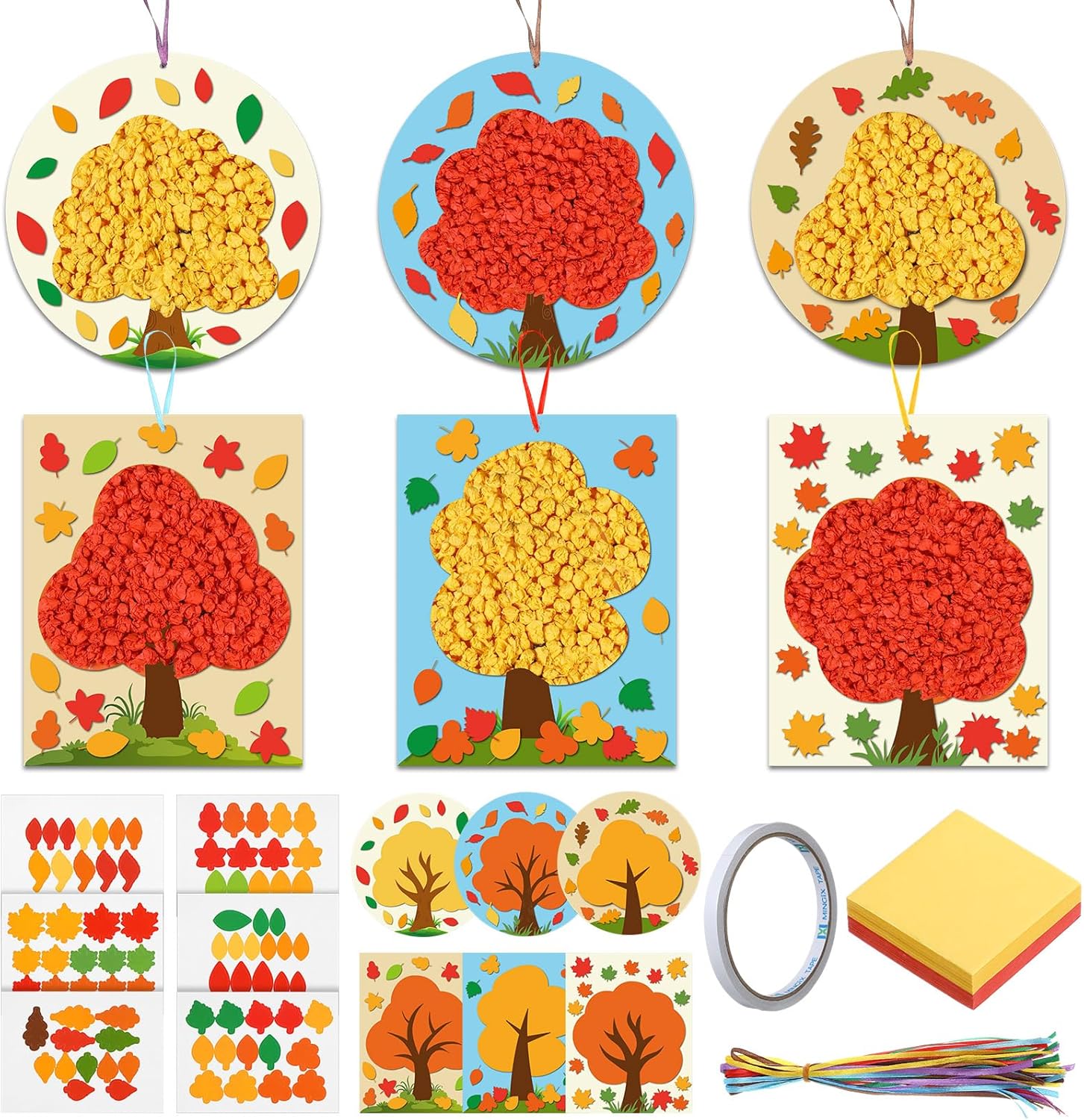 Amazon.com: 24 Sets Fall Craft for Kids Autumn Tree Craft Kit Fall ...