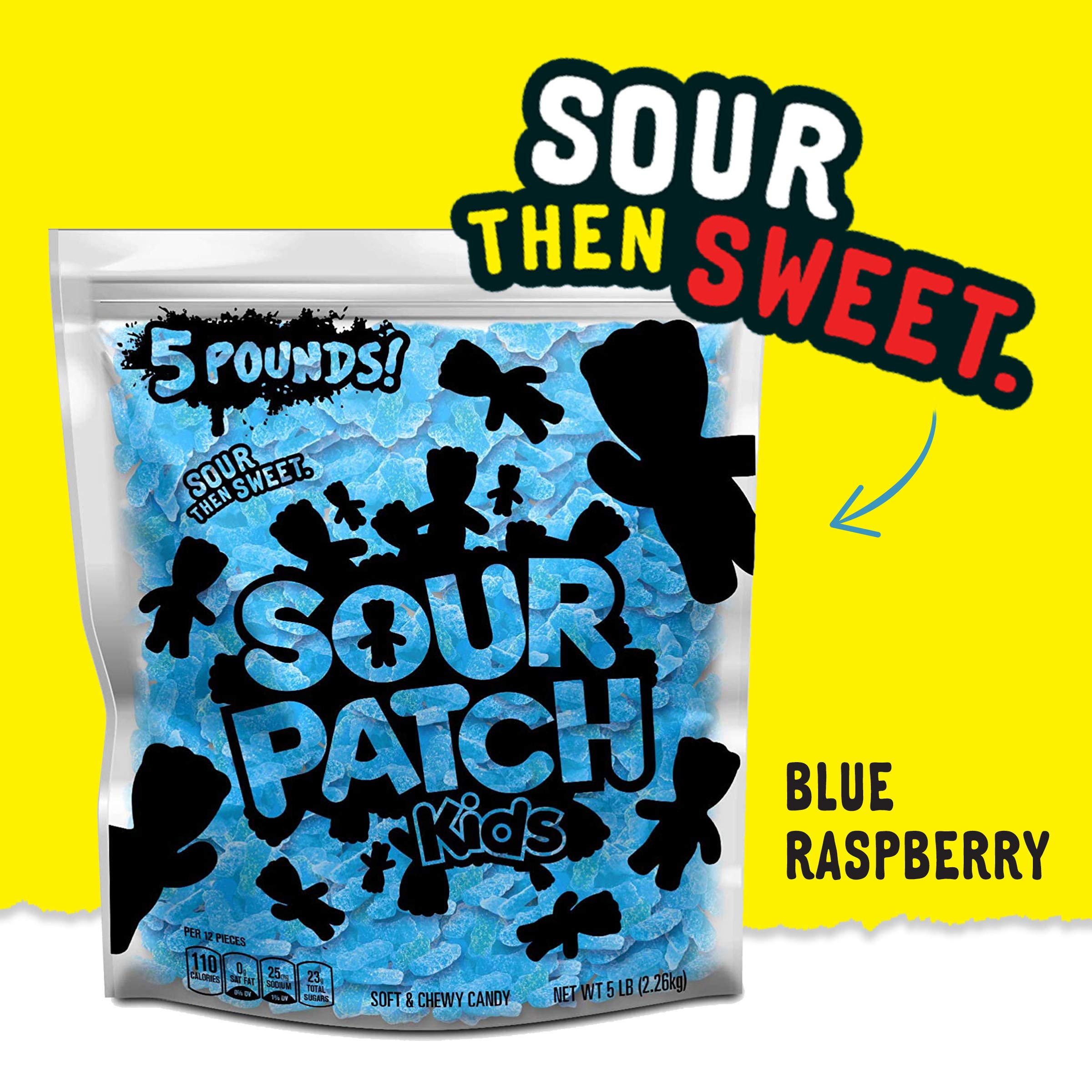 SOUR PATCH KIDS Blue Raspberry Soft & Chewy Candy, 5 lb Bag- Buy Online ...