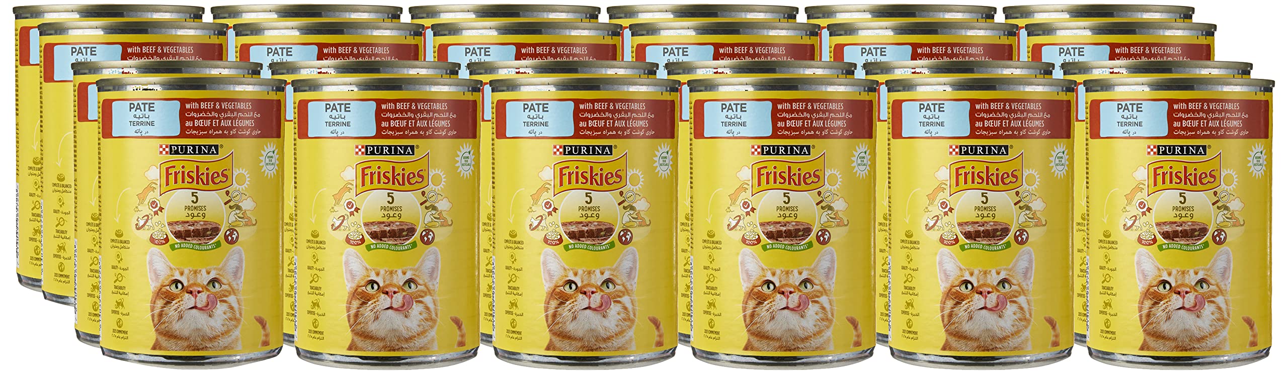 Purina Friskies Cat Food Beef, Liver, & Vegetables 400g Pack of 24 ...