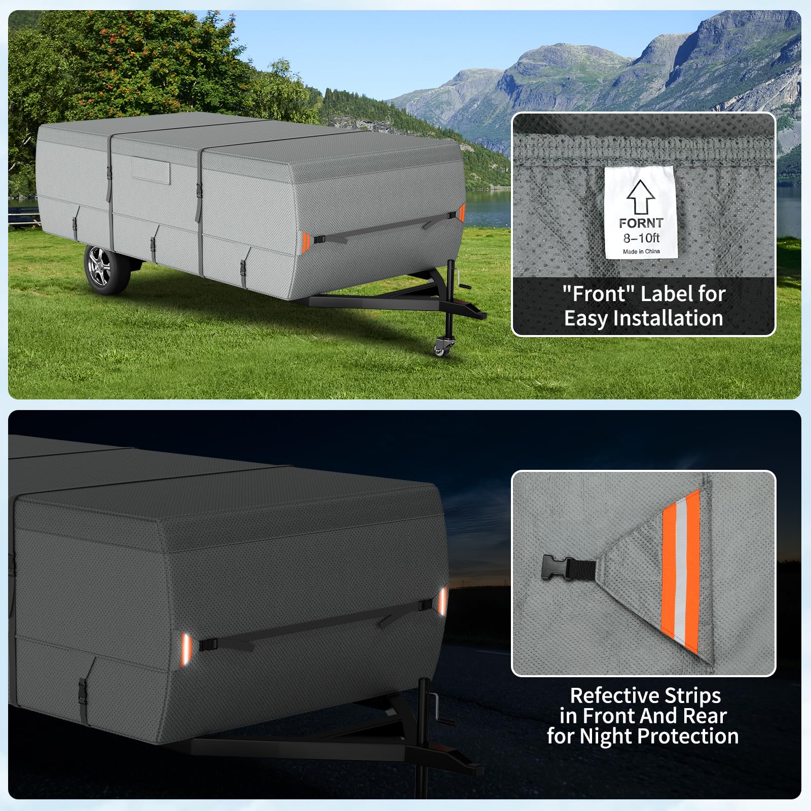 Snapklik.com : Tuszom Waterproof Pop Up Camper Cover Extra Thick 5+2 ...
