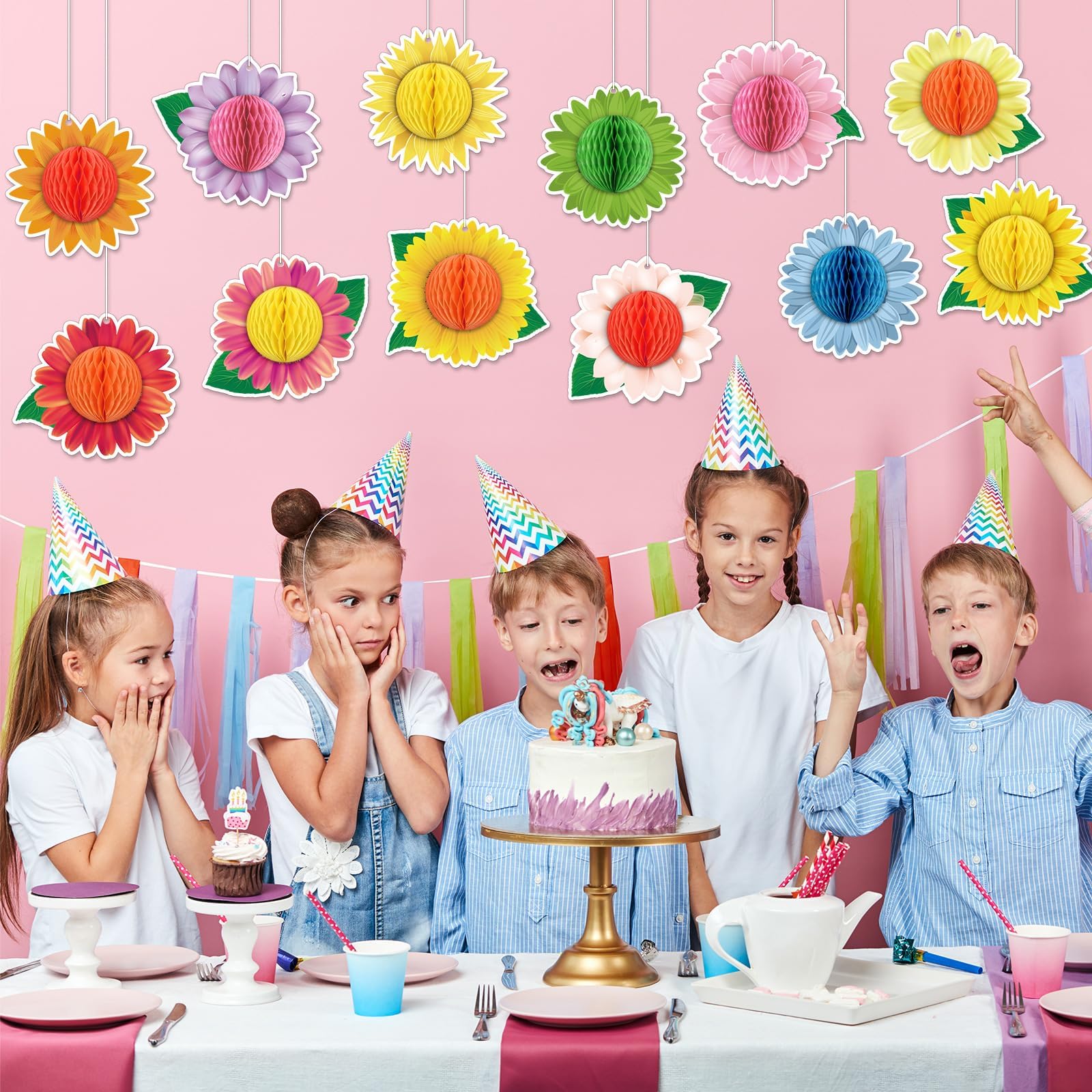 Snapklik.com : 12PCS Spring Flowers Honeycomb Balls Decorations ...