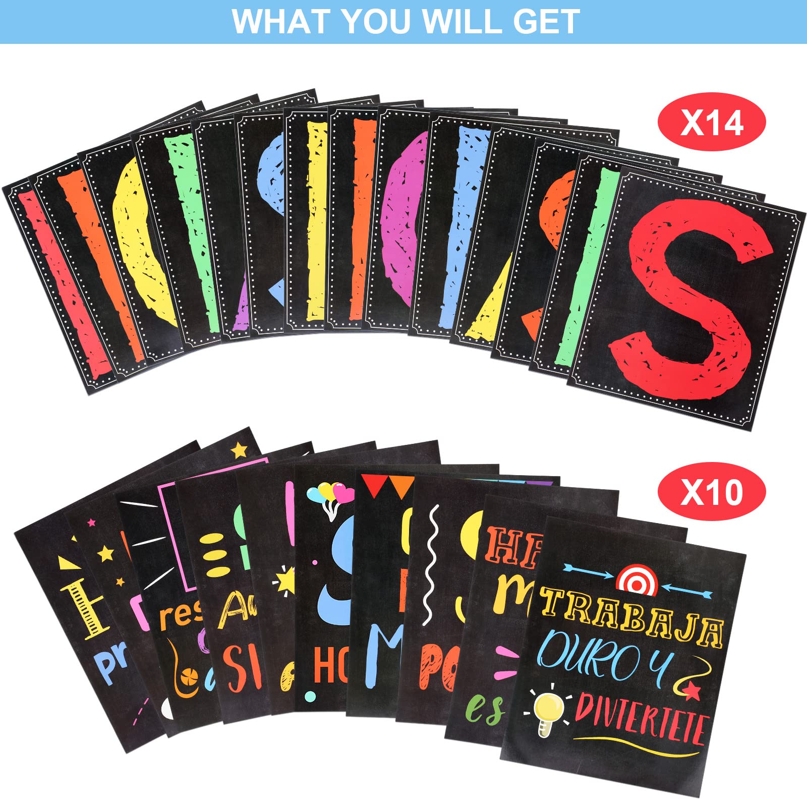 Snapklik.com : 24 Pcs Spanish Classroom Rules Posters Reglas Escolares ...