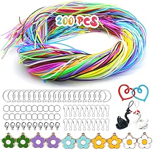 TAVADA 200 Pieces Scooby DOO Bands Set, Scoubidou Bands Set, 20 Colours ...
