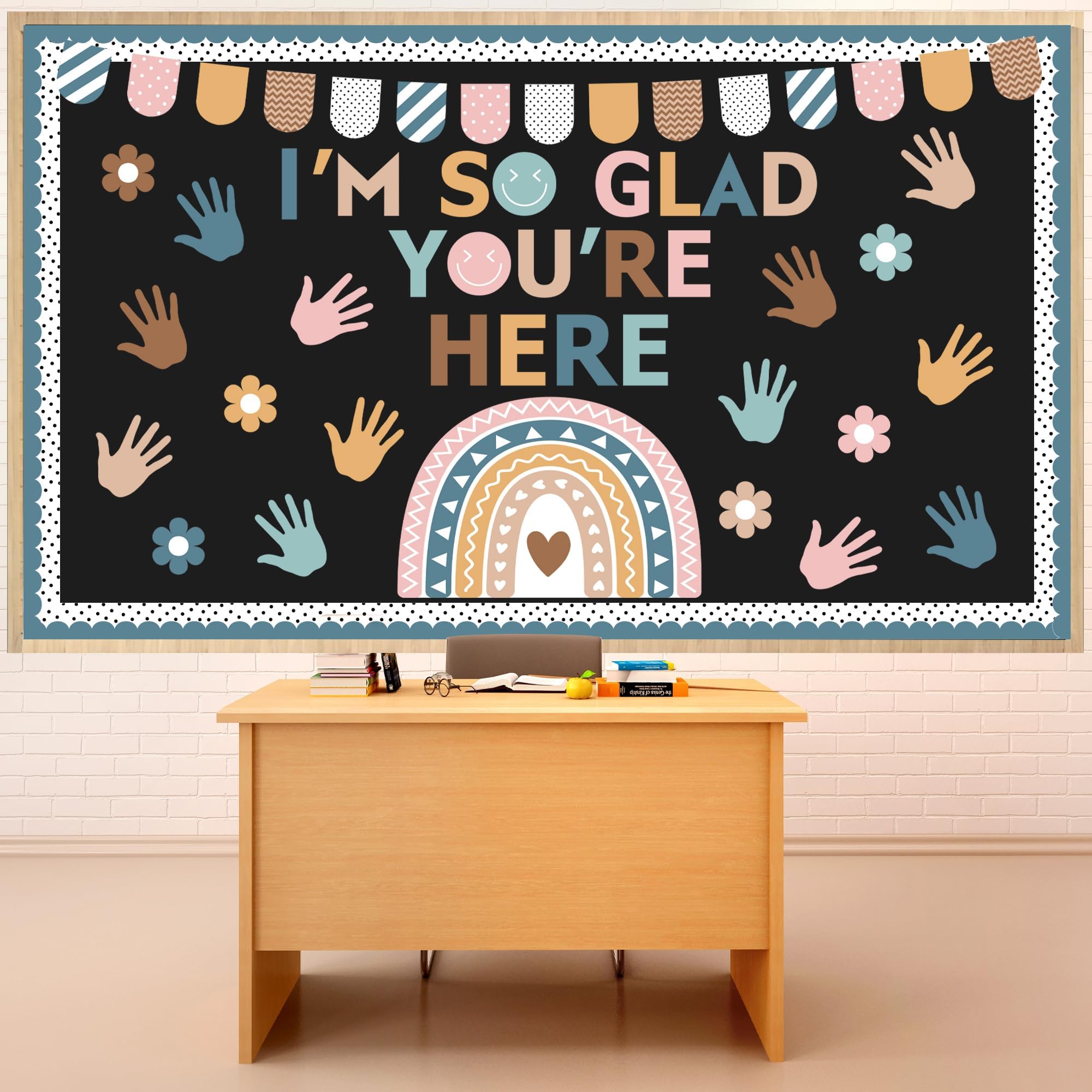 Amazon.com: 68 Pcs Boho Bulletin Board Decorations Set I'm So Glad You ...