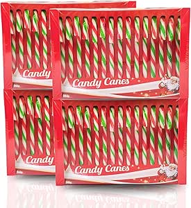 60 x Candy Canes – Festive Christmas Sweets for Treats, Gifts ...