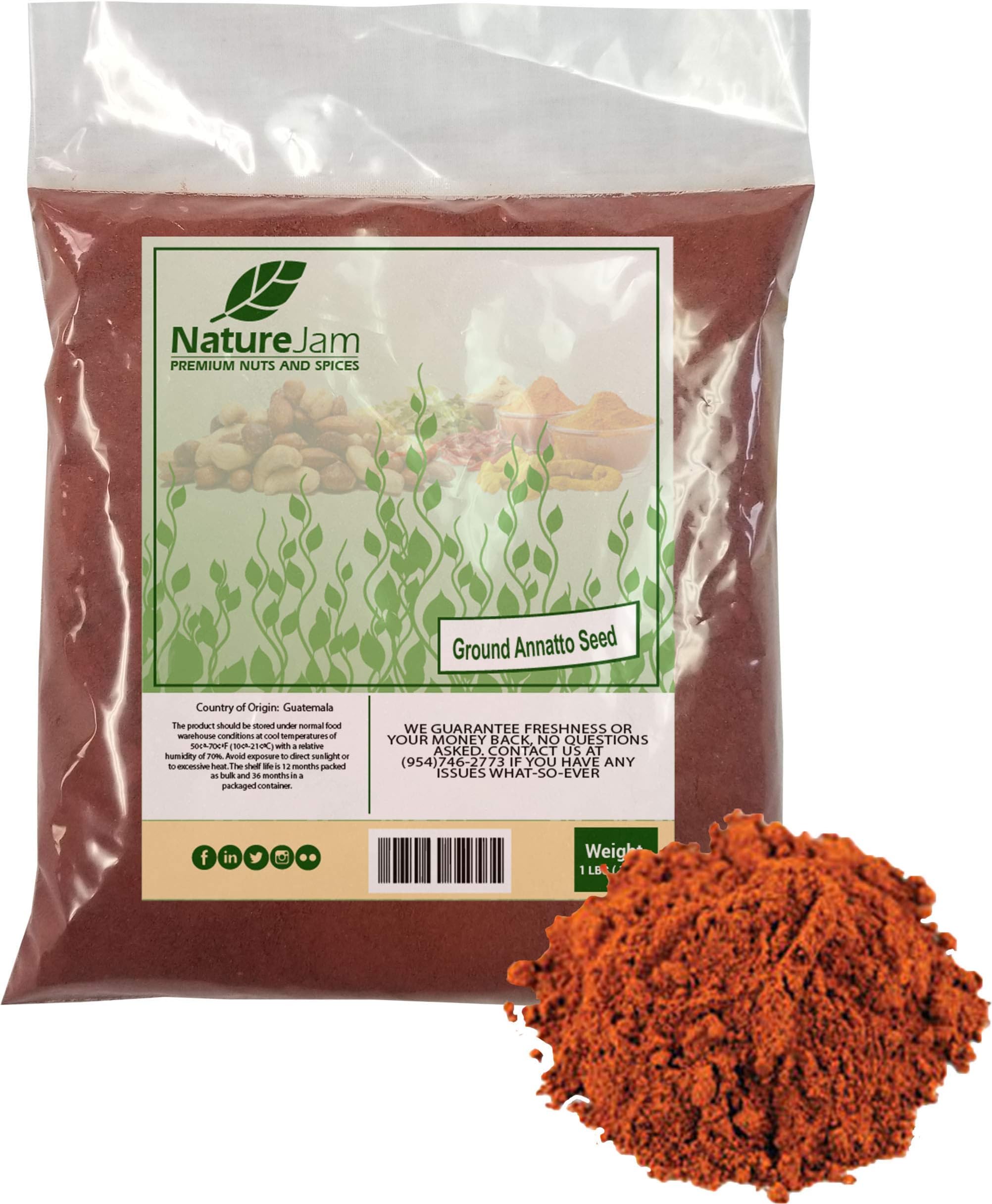Amazon.com : CAF Annatto Powder, Ground Annatto Seeds - Gluten Free and ...