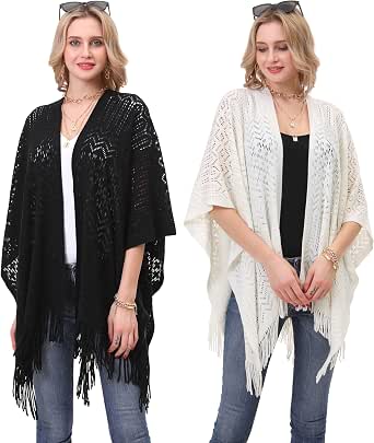 Amazon.com: Knit Shawl Wrap for Women - Soul Young Ladies Fringe ...