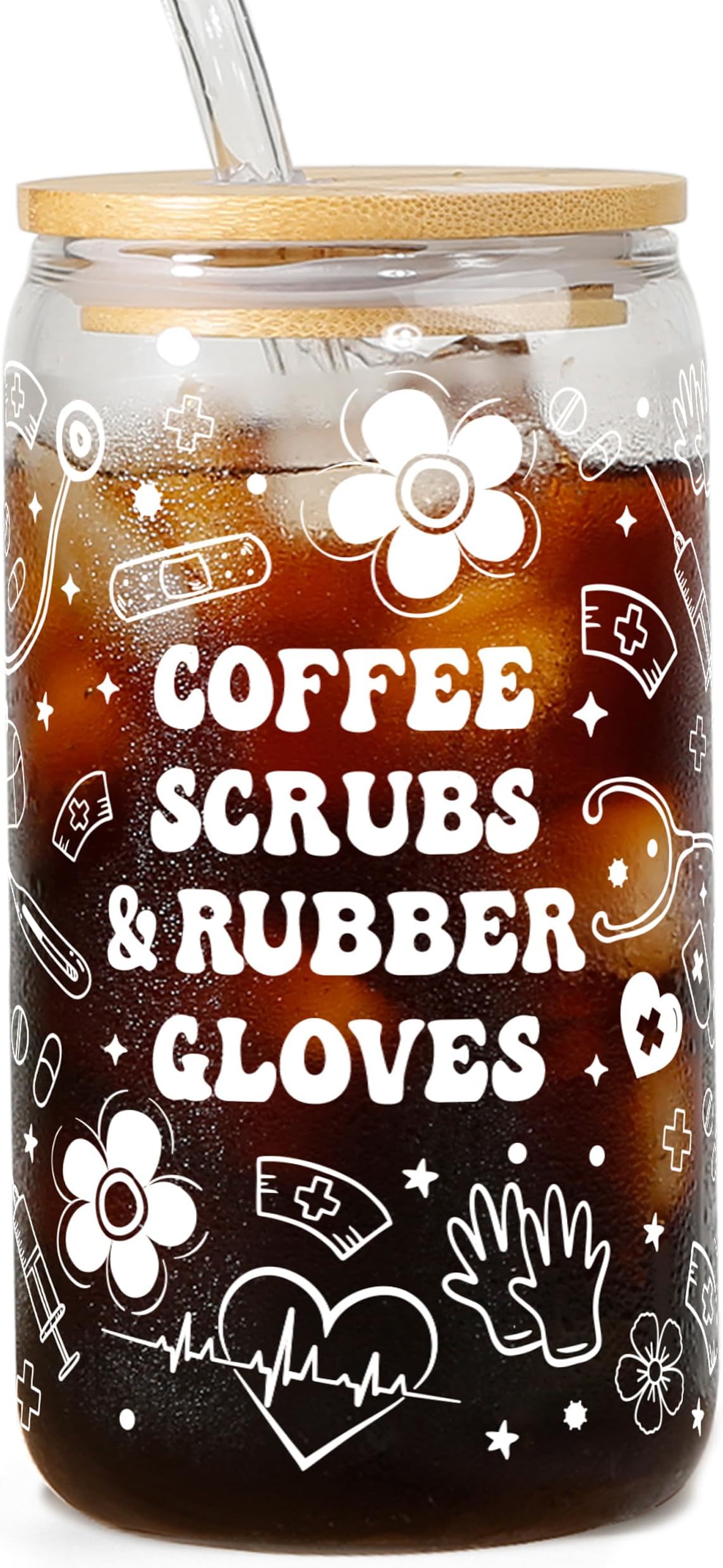 Amazon.com: Suttmin 12 Pcs Nurse Appreciation Gifts Mason Jar Glass Cup ...