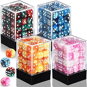 Amazon.com: Foilswirl 144 Pieces 12mm 6 Sided Mini Dice Set for School ...