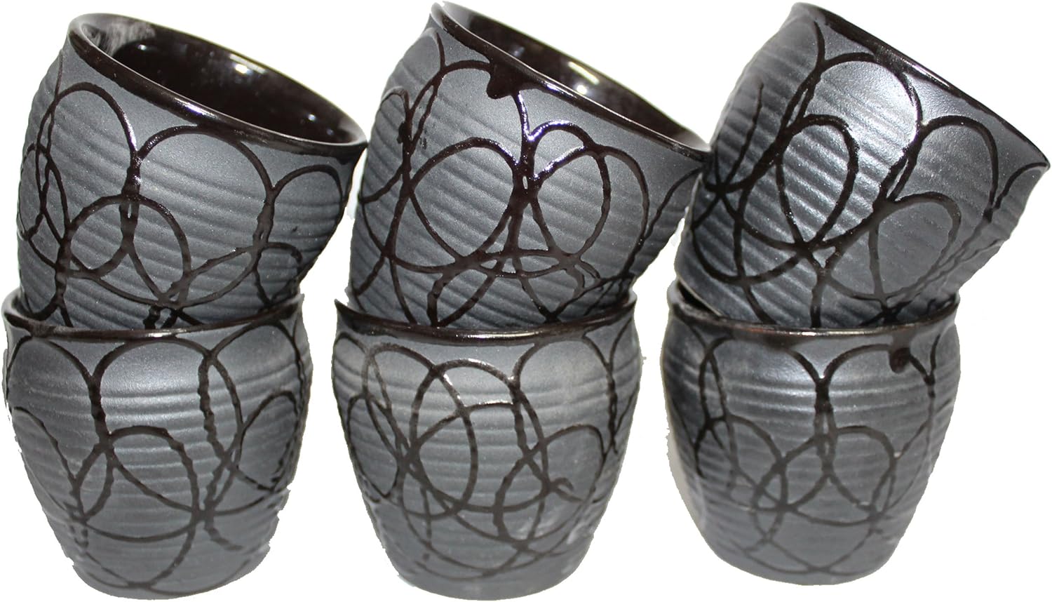 Amazon.com | Creativegifts Ceramic 6 Pc Kulhar Kulhad Cups Traditional ...