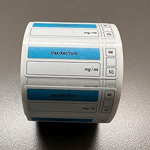 Amazon.com : Drug Syringe Labels (Dex/Ket/Torb (DKT)) : Office Products