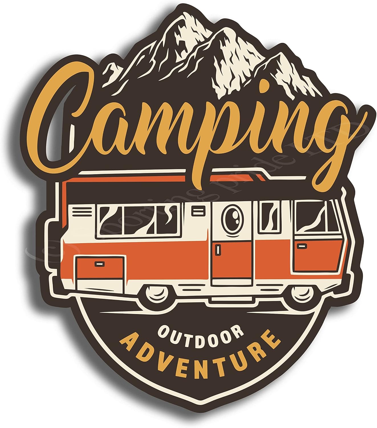 Camping Outdoor Adventure Camper Van RV Recreational Vehicle Decal ...