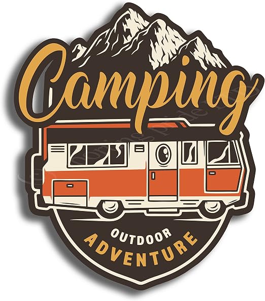 Camping Outdoor Adventure Camper Van RV Recreational Vehicle Decal ...