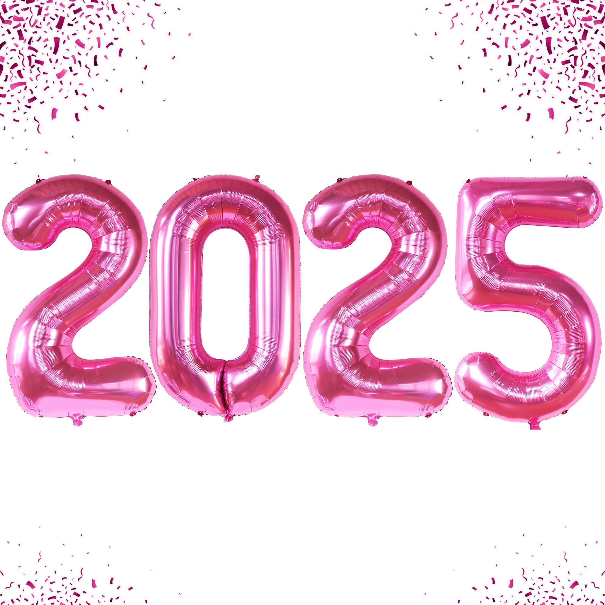 Snapklik.com : Huge Pink New Year 2025 Balloons - 42 Inch 2025 Pink ...