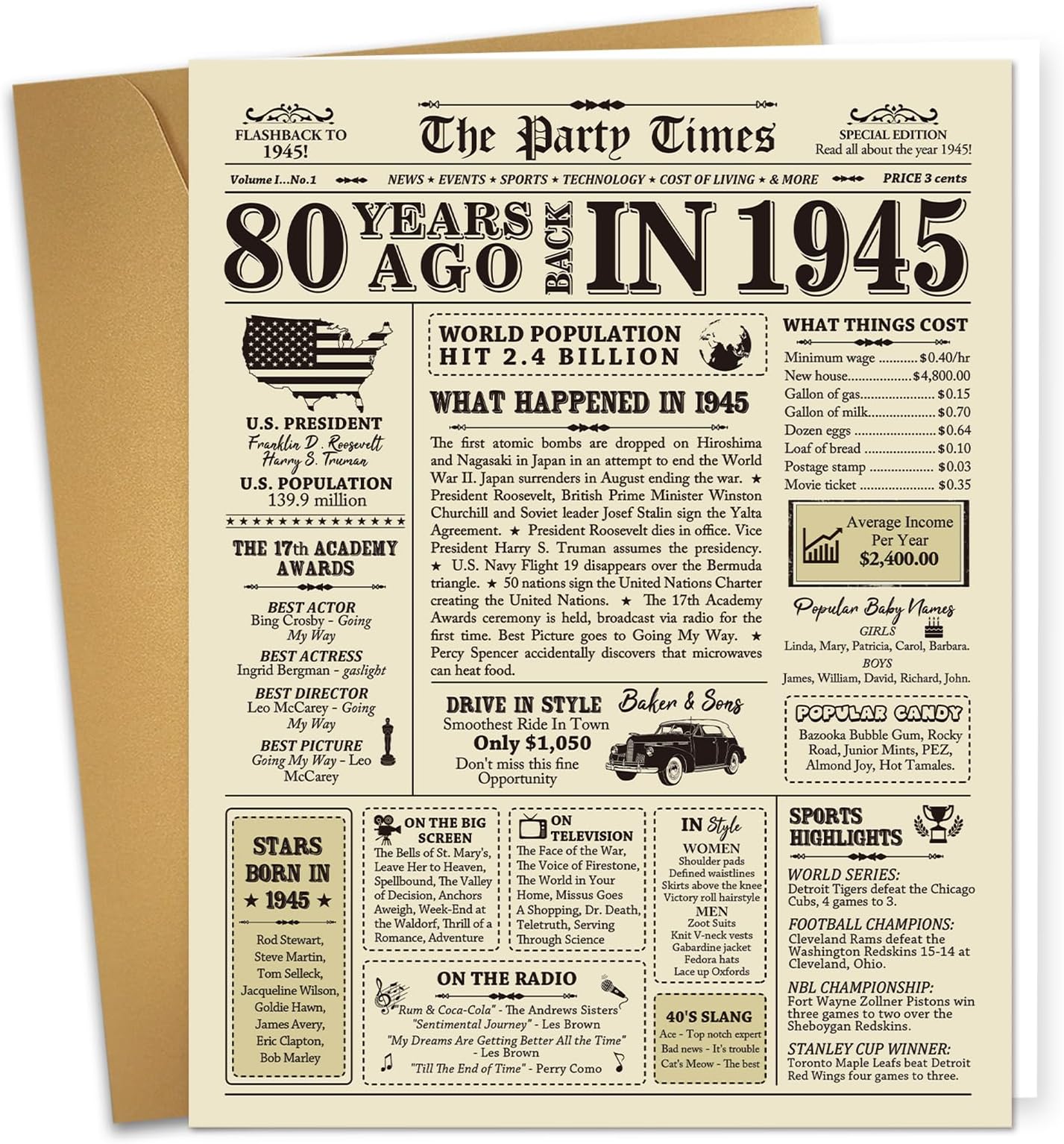 Amazon.com : Funny 80th Birthday Gifts for Women Men, Jumbo 80th ...